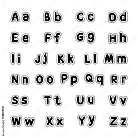 English Alphabet Capital And Small Letters Black Letters Of The