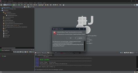 Java A Problem This My Maven Project An Internal Error Occurred