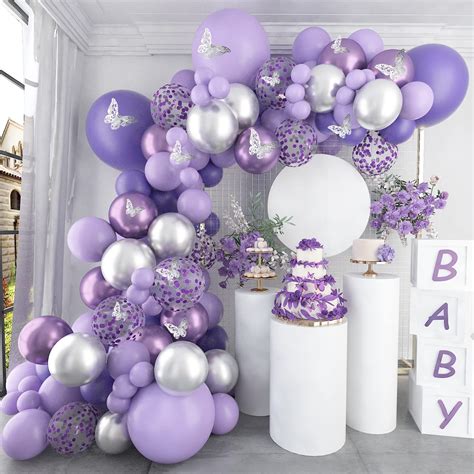 126pcs Purple Butterfly Baby Girl Balloon Garland Arch Etsy Artofit