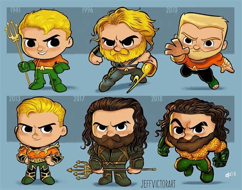 The Art Of Jeff Victor Evolution Of Aquaman Chibi Marvel Marvel Vs