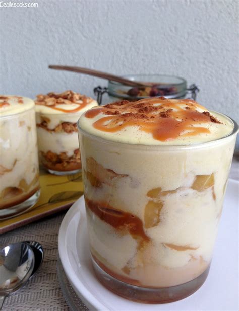 Tiramisu caramel au beurre salé et pommes poêlées Cecilecooks