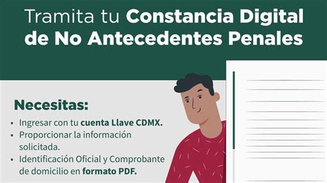 Constancia de no antecedentes penales Ya se puede tramitar en línea