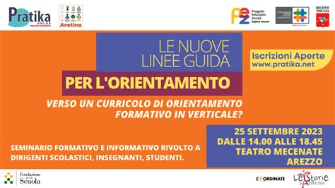 Convegno Le Nuove Linee Guida Per Lorientamento Verso Un Curricolo Di