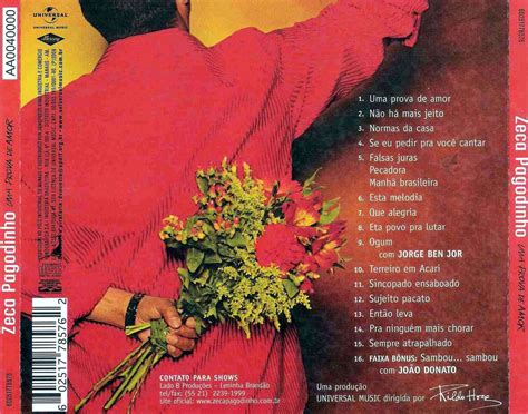 Car Tula Trasera De Zeca Pagodinho Uma Prova De Amor Portada