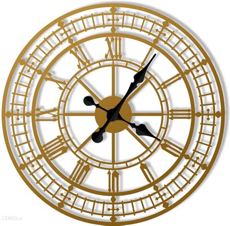Metalowedekoracje Pl Zegar Ścienny Metalowy Big Ben 60cm Złoty