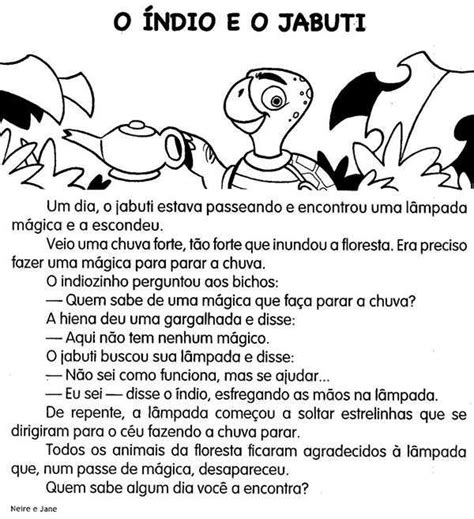 História Infantil Pequena contos para ler e imprimir