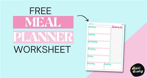 FREE Printable Meal Plan Template Customize Before You Print