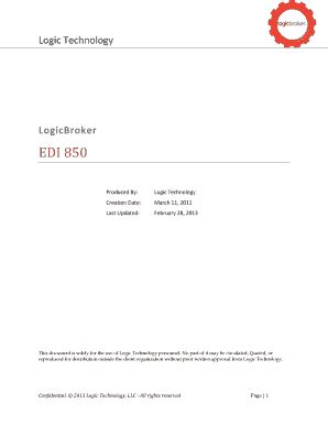 Fillable Online EDI Standards 850 Purchase Order Fax Email Print
