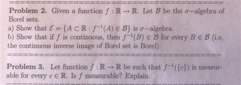solved problem 2 given a function f r → r let b be the
