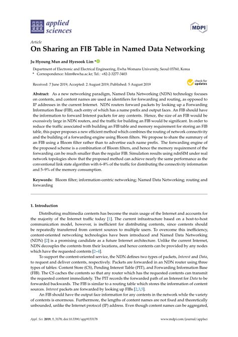pdf on sharing an fib table in named data networking