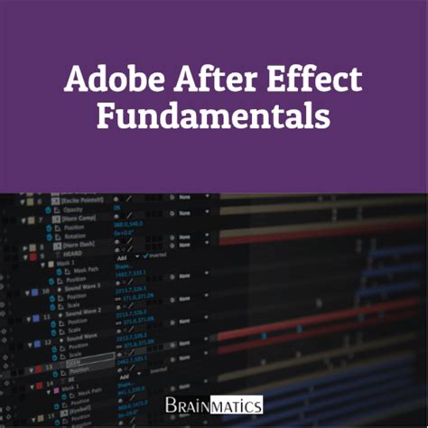 Adobe After Effects Fundamentals Brainmatics
