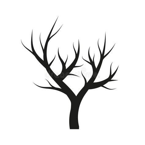 Silueta De Rbol Sin Hojas Ilustraci N Vectorial Aislado Ilustraci N