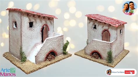 Cómo Hacer CASAS FÁCILES en Cartón Para PESEBRES BELENES Tutorial A1