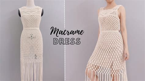 Macrame Tutorial Dress DIY 4 Backless Beach Dress Part 1 YouTube