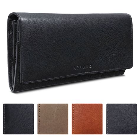 ROYALZ Lucia Vintage Leder Damen Portemonnaie Groß RFID Schutz