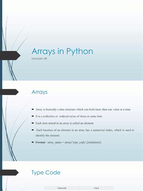 arrays in python pdf