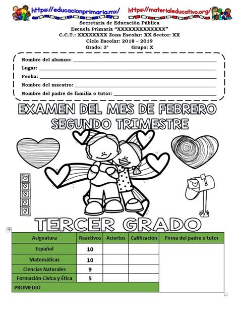 Examen Del Tercer Trimestre De Segundo Grado De Primaria Mobile