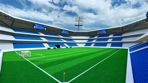Estadio de fútbol PBR Low poly Modelo 3D 59 unknown max 3ds