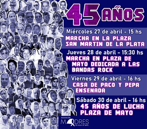Actividades por los 45 años Madres de Plaza de Mayo Asociación