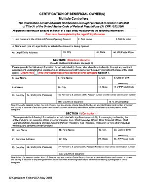 Fillable Online CERTIFICATION OF BENEFICIAL OWNER Fax Email Print