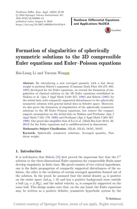 formation of singularities of spherically symmetric solutions to the 3d compressible euler