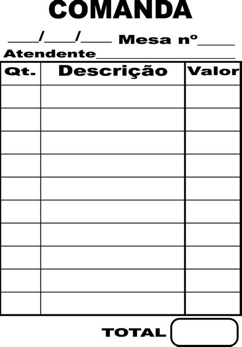 Blocos Comandas C Fls Cada X Elo Produtos Especiais