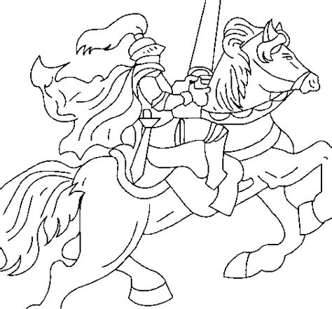 Desenho De Cavaleiro A Cavalo Para Colorir Colorir