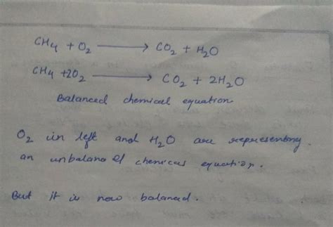Given A Chemical Reaction Methane CH4 Burns In Oxygen O2 To
