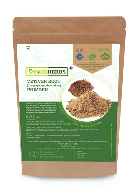 Buy Foodherbs Vetiver Root Powder 100 GMS Khus Khus Vetiveria