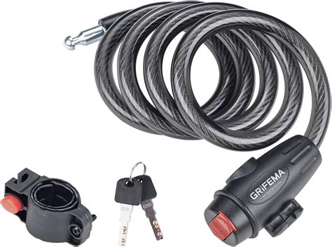 GRIFEMA GA1204 12 Chaîne Antivol Vélo 120 CM Serrure de câble pour