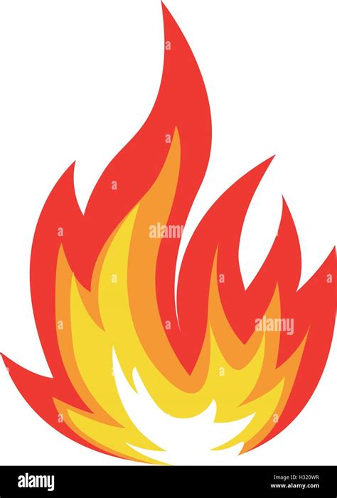 Isolated Abstract Red And Orange Color Fire Flame Logo On White