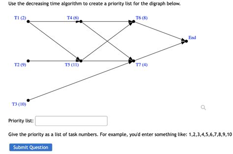solved use the decreasing time algorithm to create a