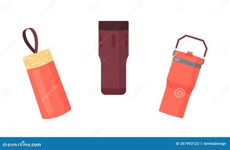 Conjunto De Mutaciones De Termo Vectorial Ilustración Plana De Una
