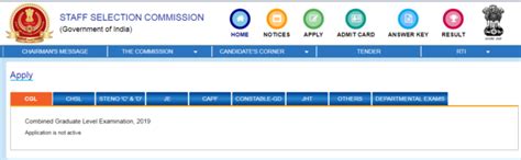 SSC CGL Online Application Form 2024 Notification Application Exam