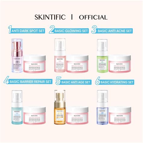 Jual SKINTIFIC 2pcs Brightening Set Serum MSH Niacinamide Moisturizer