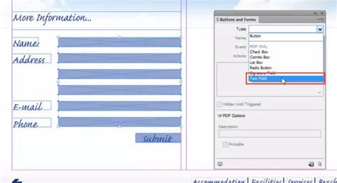 Creating Pdf Forms With Adobe Indesign Creative Studio
