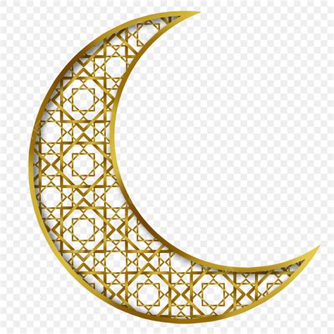 Islamic Crescent Png Transparent Islamic Element Gold Crescent Moon
