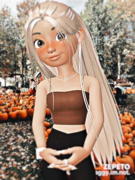 Zepeto Looks Ideas Preppy Girl Blonde Hair Cartoon