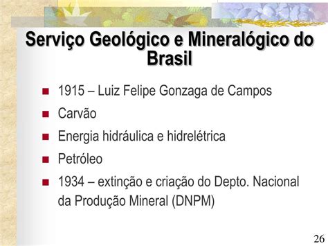 PPT Serviços Geológicos nos trópicos a experiência brasileira