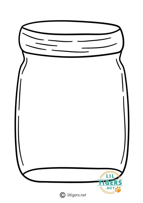 Mason Jar Outline Printable
