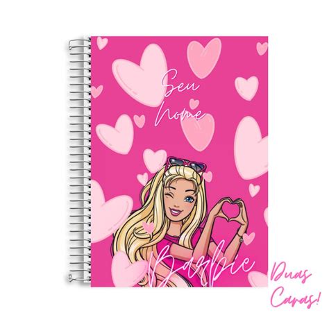 Caderno Personalizado Barbie Ou Sem Nome Tamanho A4 Shopee Brasil