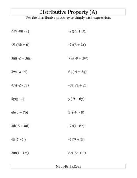 using the distributive property all answers include exponents a