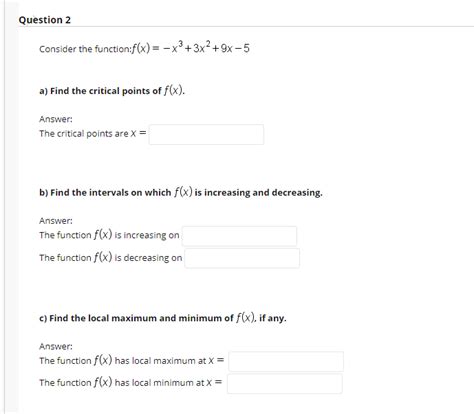 solved question 2 consider the function f x x3 3x2