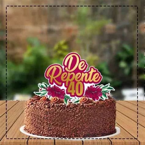 Topo 74 Imagem Topper De Bolo 40 Anos Feminino Br Thptnganamst Edu Vn