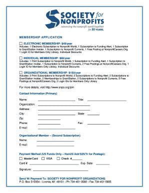 Nonprofit Membership Form Complete With Ease AirSlate SignNow