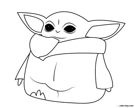 Dibujos De Baby Yoda Para Imprimir