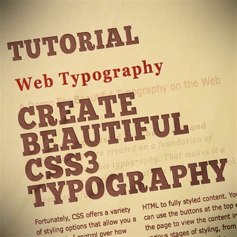 18 css3 text effect and web typography tutorials