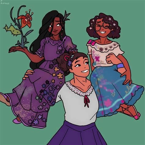 Fanart Encanto Isabela Mirabel e Luísa Medigal Fanart Esboços de
