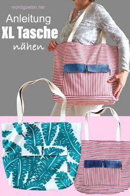 einfache Strandtasche nähen Anleitung mit Video Strandtasche nähen