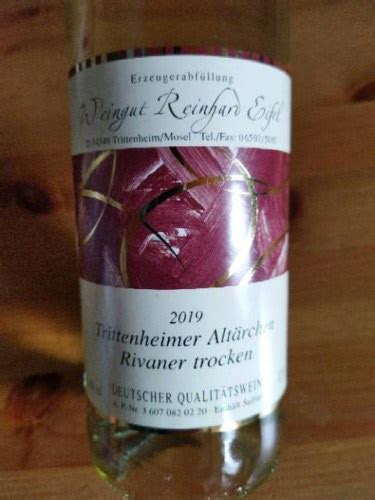 Reinhard Eifel Trittenheimer Altärchen Rivaner Trocken Vivino Canada
